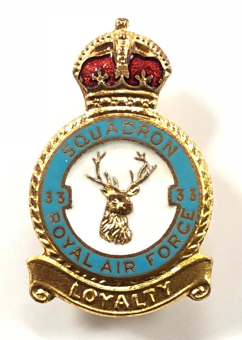 Sally Bosleys Badge Shop RAF No 33 Squadron Royal Air Force Badge Sally Bosleys Badge Shop RAF No 33 Squadron Royal Air Force Badge