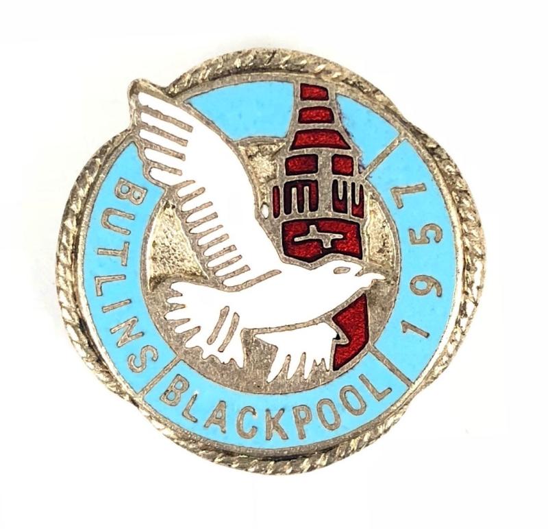 Sally Bosleys Badge Shop | Butlins 1957 Blackpool Tower and seagull badge