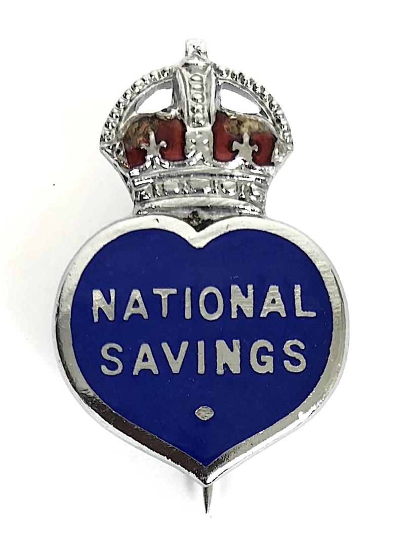Sally Bosleys Badge Shop WW2 National Savings Heart Shape Pin Badge Sally Bosleys Badge Shop WW2 National Savings Heart Shape Pin Badge